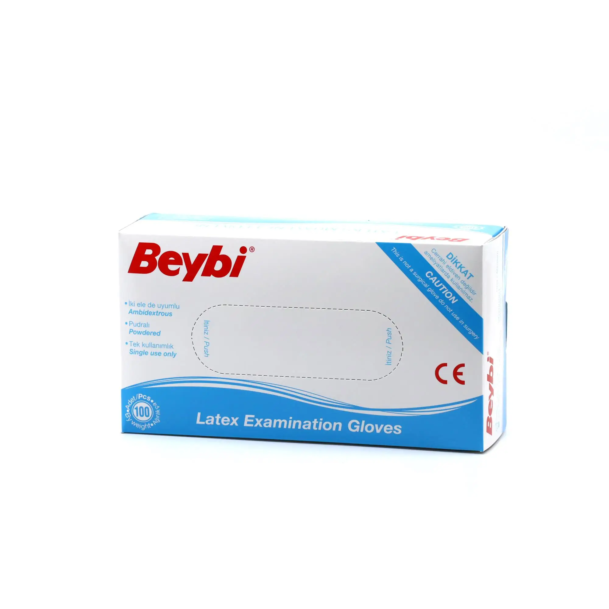 Beybi Lateks Eldiven Pudralı Orta (M) | AmbalajPazarı
